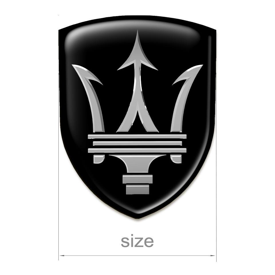 Maserati Shield Emblem,top Quality 3D Domed Epoxy Resin Logo,sticker ...