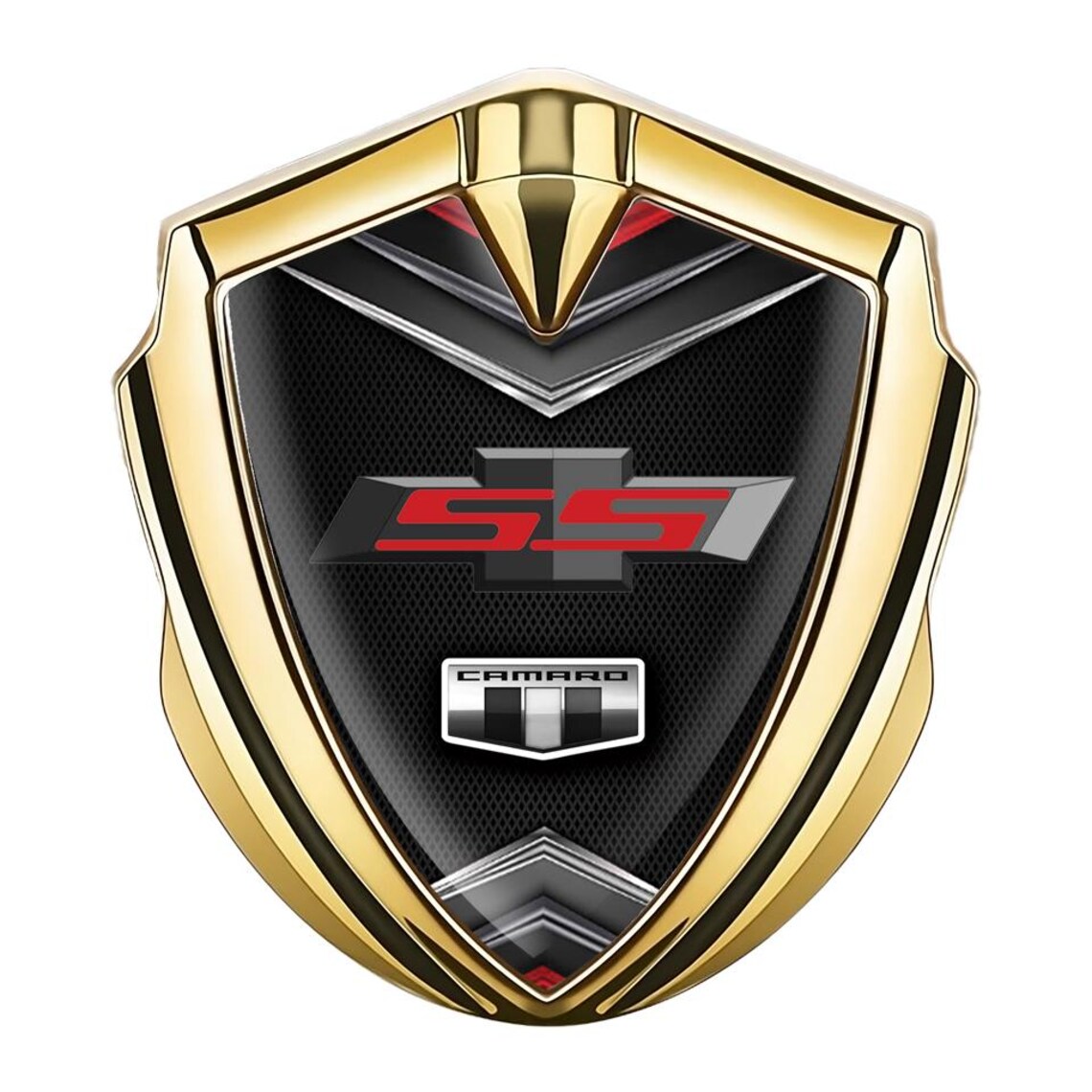 Chevrolet SS Emblem – 3D Metal Shield Decal, Domed Epoxy Resin Logo ...