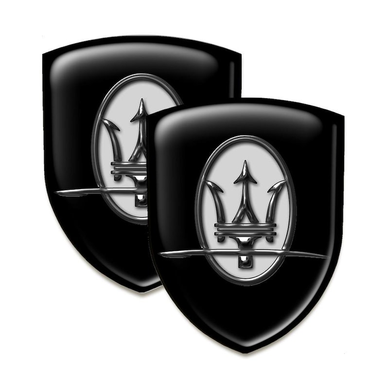 Maserati Shield Emblem,3d Domed Epoxy Resin Logo,top Quality Sticker ...