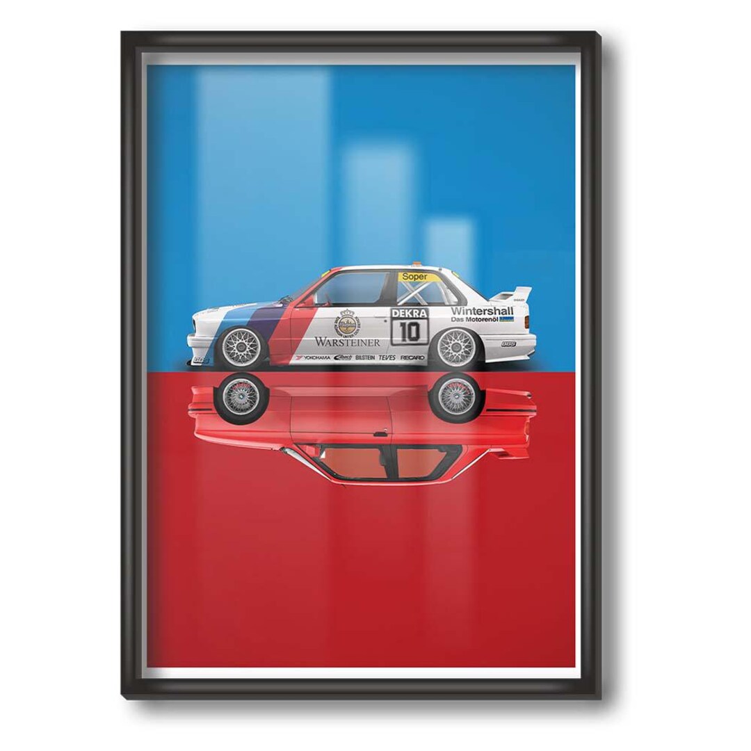 BMW E30 M3 Race,car Poster,vintage Poster, Vintage Wall Decor, BMW Wall Art, Bmw Print, BMW ...