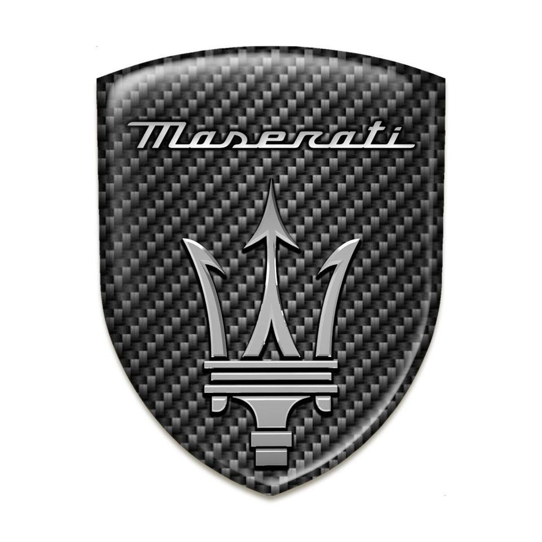 Maserati Shield Emblem,top Quality 3D Domed Epoxy Resin Logo,sticker ...