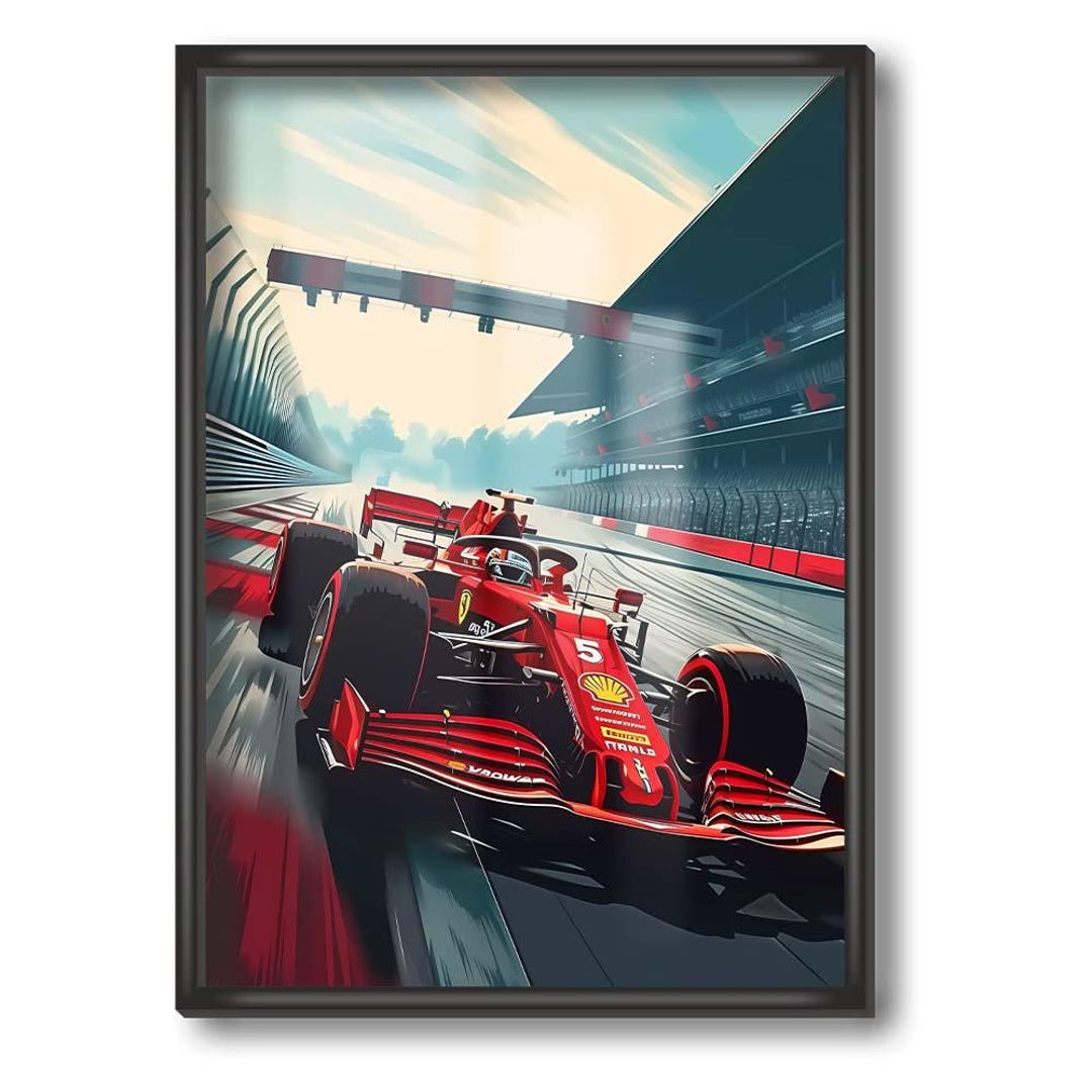 F1 Ferrari Poster Car Poster, Vintage Poster, Ferrari Wall Art, Ferrari ...