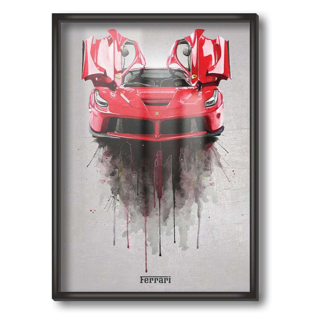 Ferrari Splash Poster,car Poster, Vintage Poster, Ferrari Wall Art ...