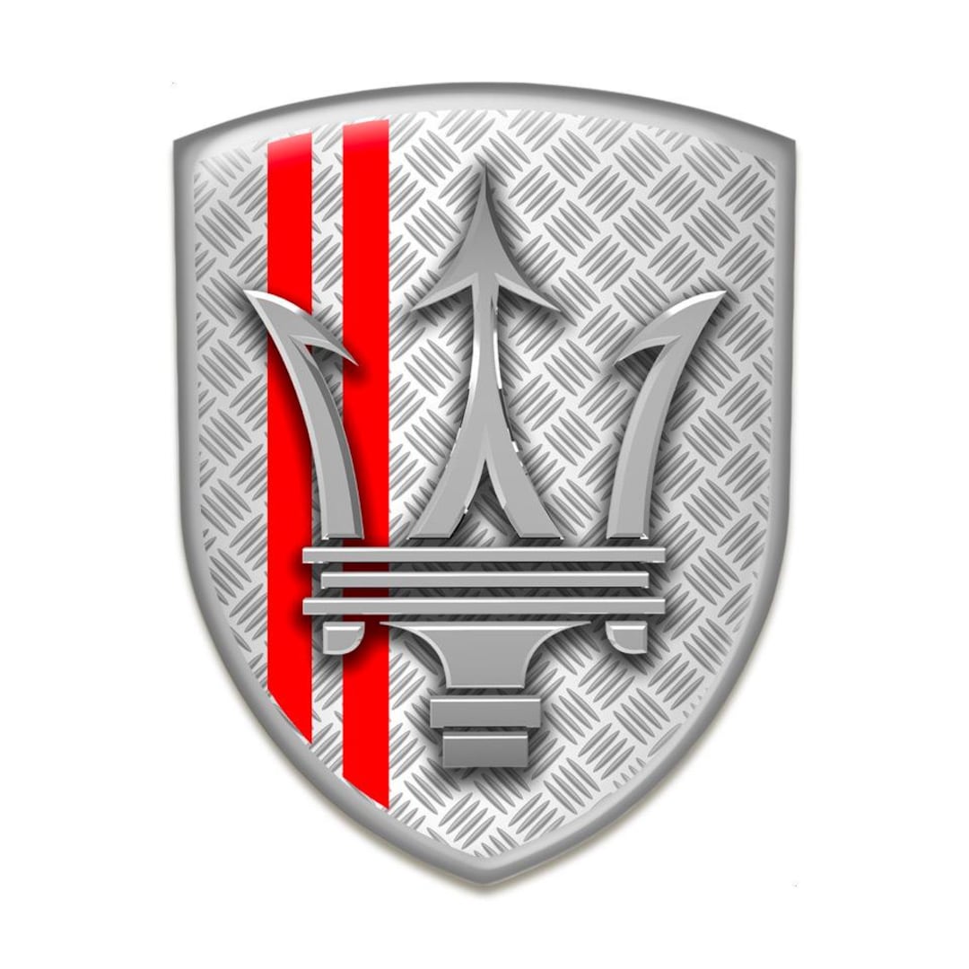 Maserati Shield Emblem,top Quality 3D Domed Epoxy Resin Logo,sticker ...