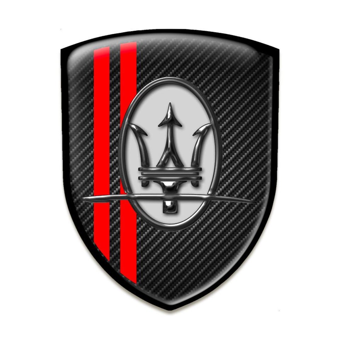 Maserati Shield Emblem,top Quality 3D Domed Epoxy Resin Logo,sticker ...