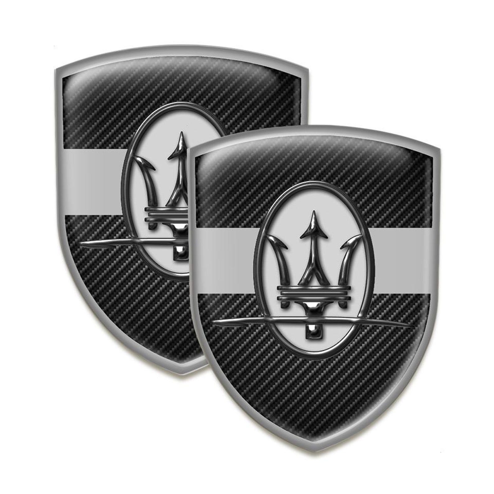 Maserati Shield Emblem,top Quality 3D Domed Epoxy Resin Logo,sticker ...