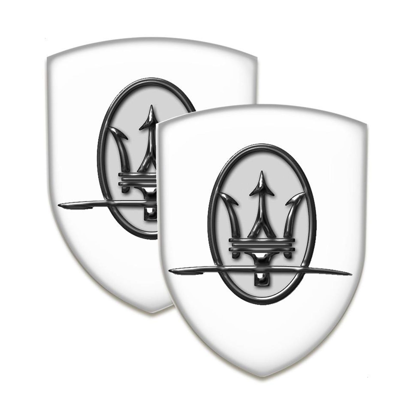 Maserati Shield Emblem,3d Domed Epoxy Resin Logo,top Quality Sticker ...