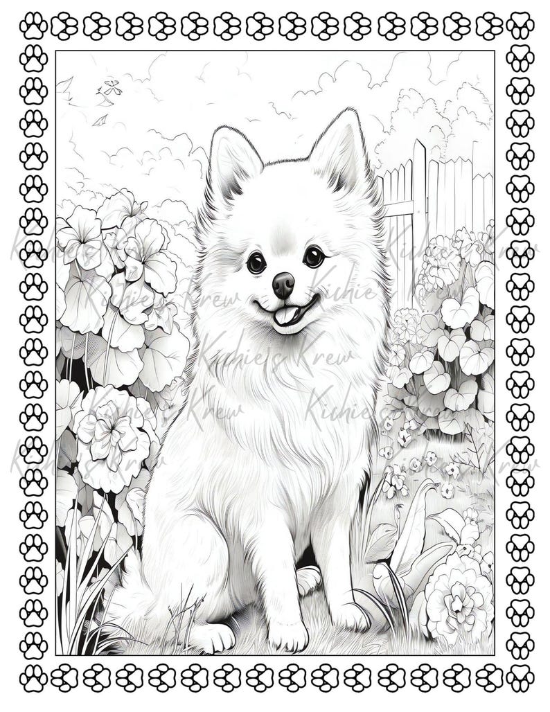 Pawsitively Adorable Digital Coloring Book Realistic Dog Drawings for ...