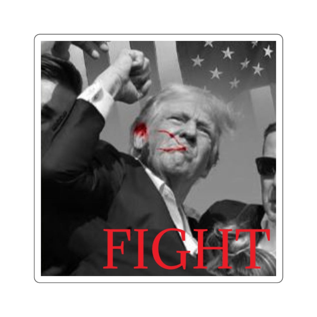 TRUMP FIGHT Sticker - Etsy