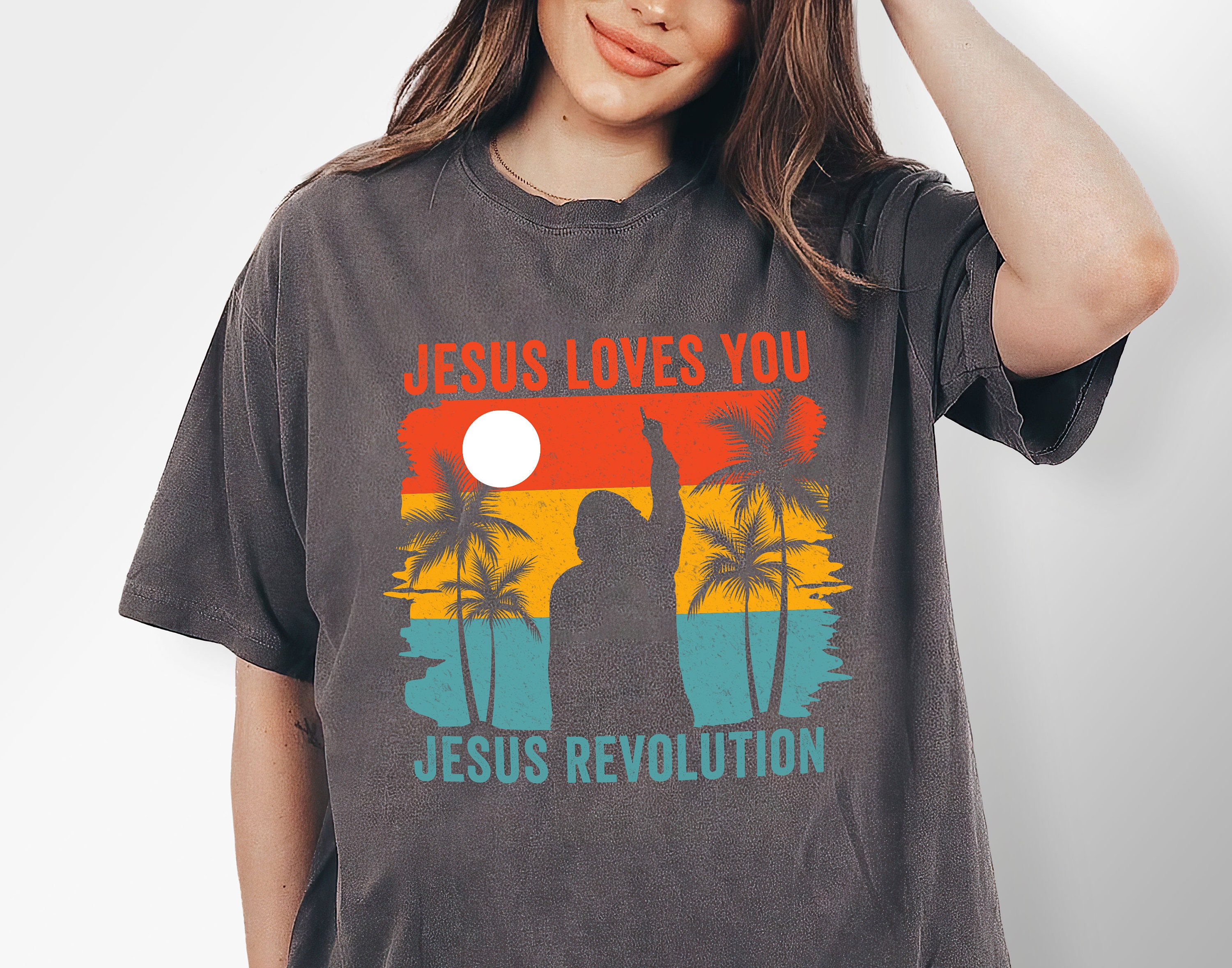 Vintage Jesus Loves You Shirt, Jesus Revolution Tee, Christian Summer ...