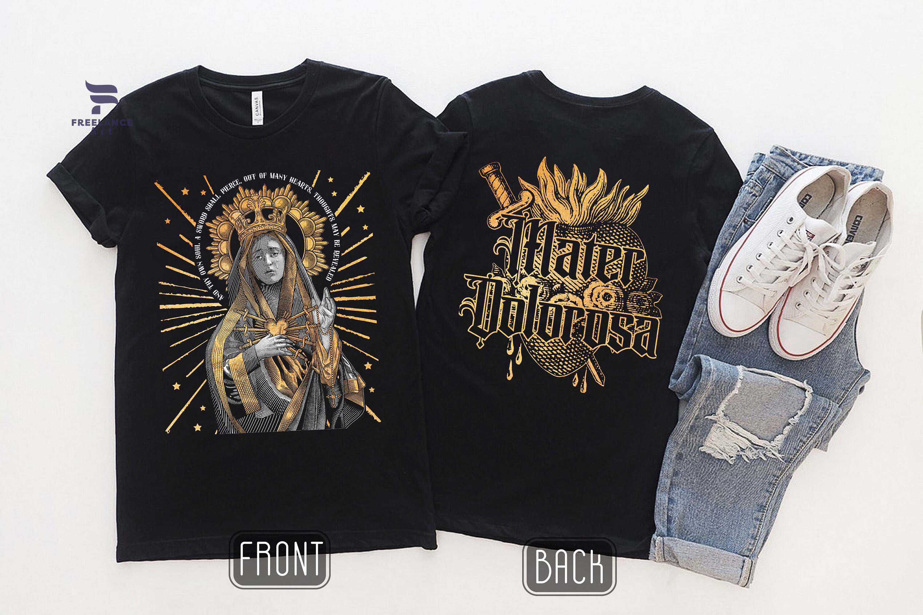 Mater Dolorosa Our Lady of Sorrows Shirt, Virgin Mary Shirt, Catholic ...