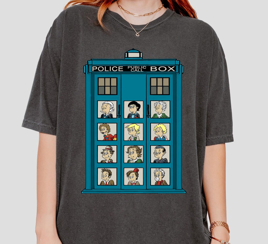 12 Doctors Police Box Shirts, Police Box Doctor Who Shirt, Tardis ...