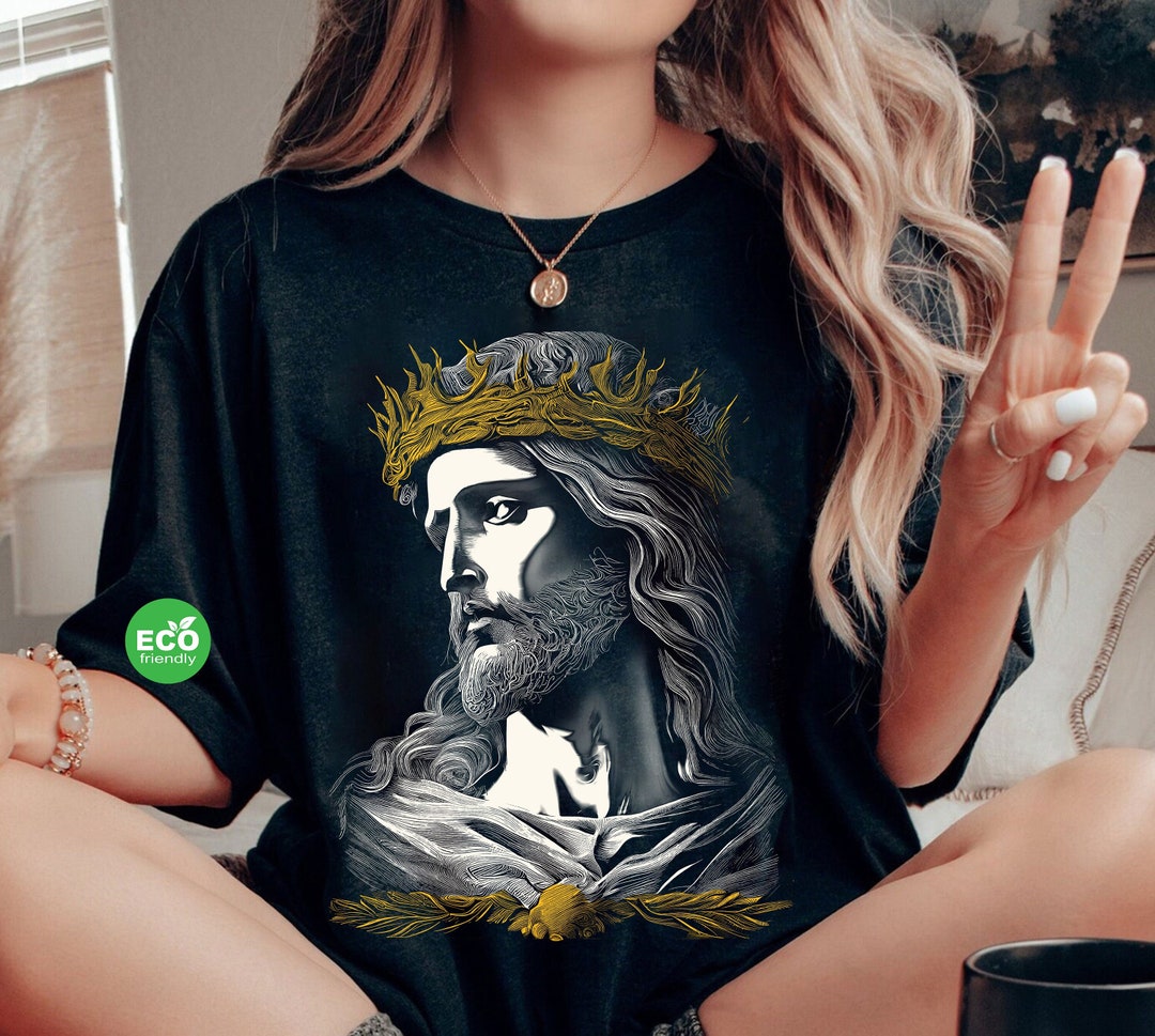 Jesus Shirt, Christ the King Catholic Clothing, Christian Shirt, Bible ...