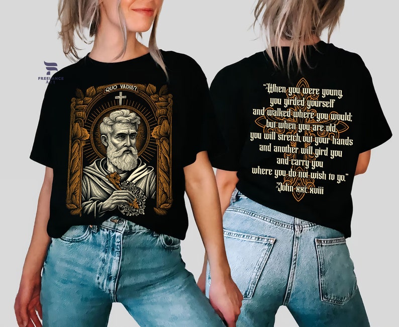 Saint Peter Quo Vadis Traditional Catholic Shirt, Religious Shirt, Holy ...