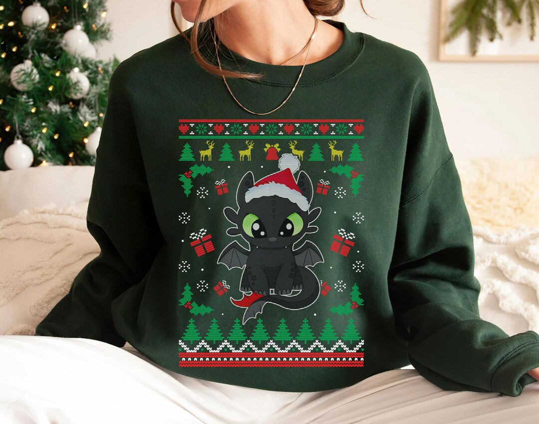 How to Train Your Dragons Toothless Ugly Christmas Shirts, Santa ...