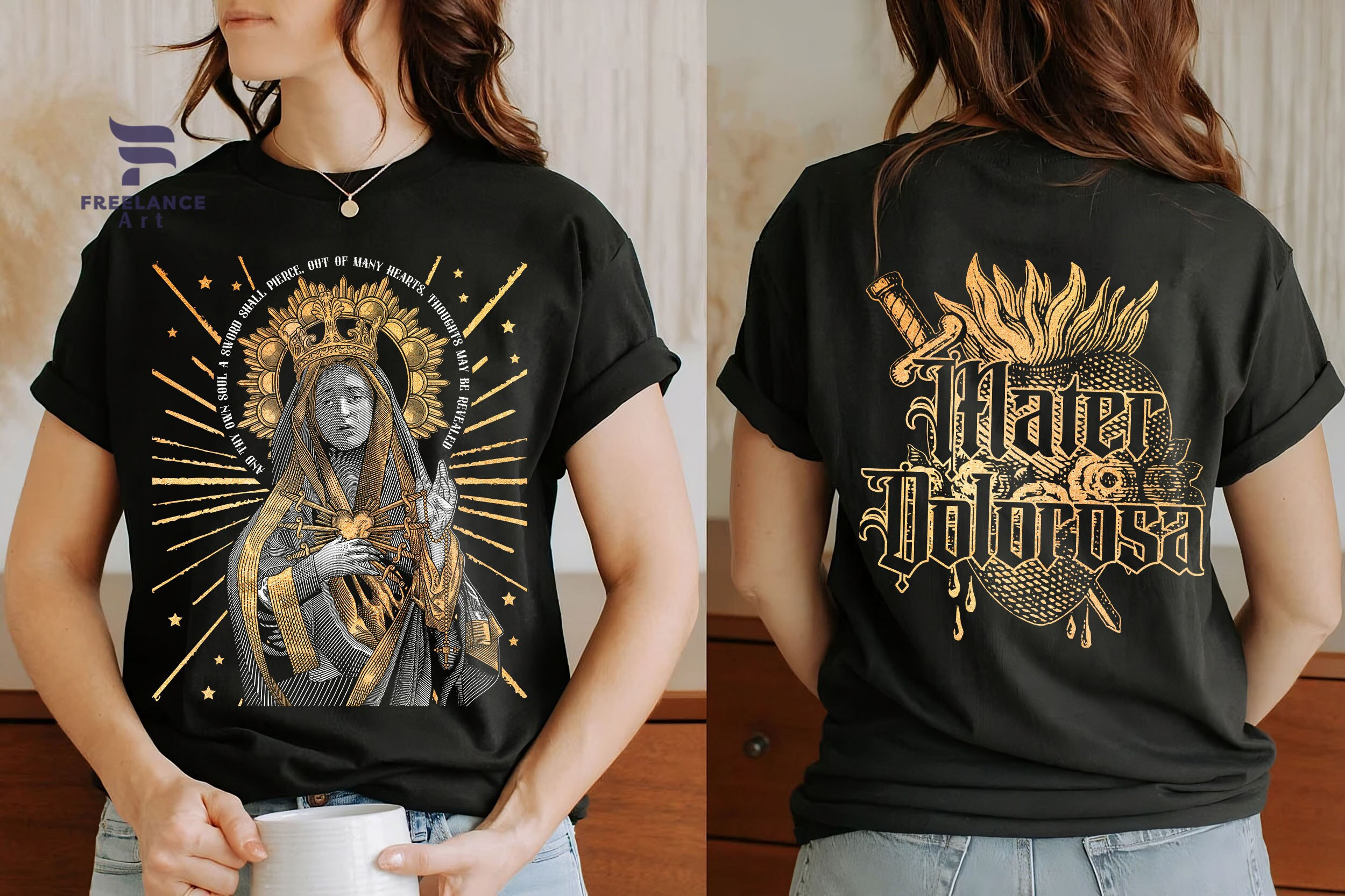 Mater Dolorosa Our Lady of Sorrows Shirt, Virgin Mary Shirt, Catholic ...
