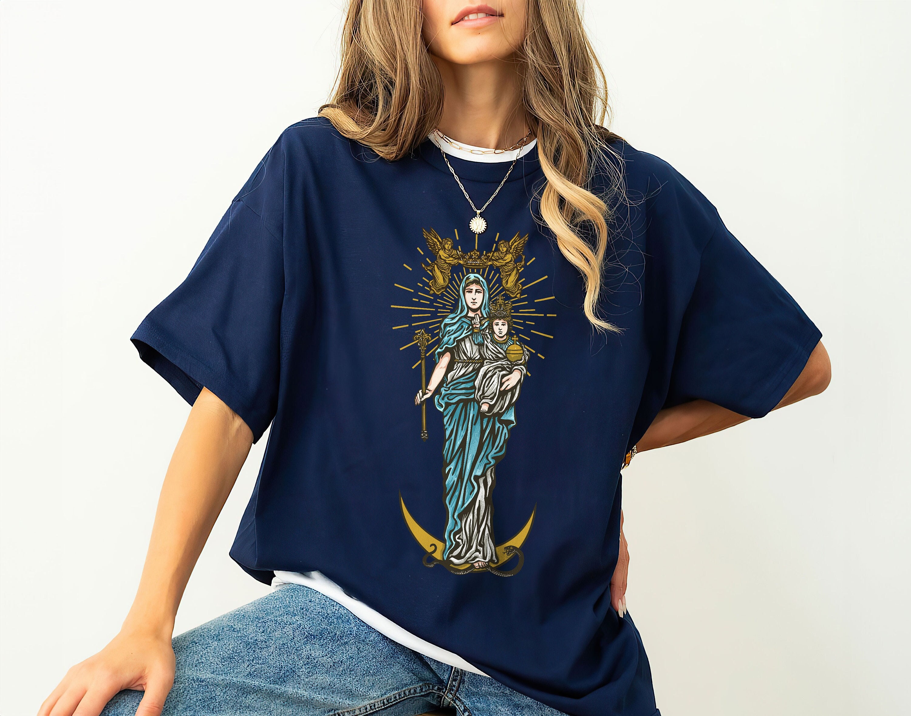 Catholic Shirt Regina Caeli Virgin Mary Shirts, Love Like Jesus Shirt ...
