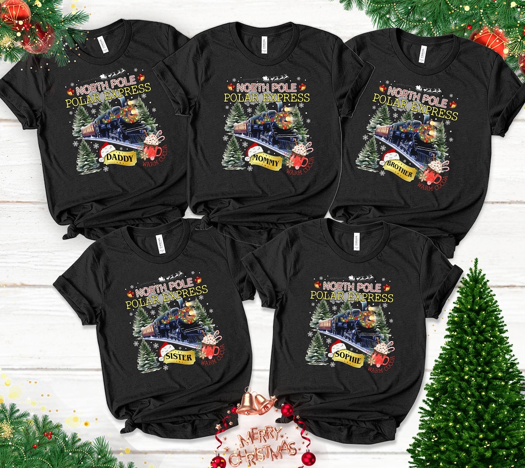 Personalized North Pole Polar Express Shirts, Polar Express Train Shirt ...