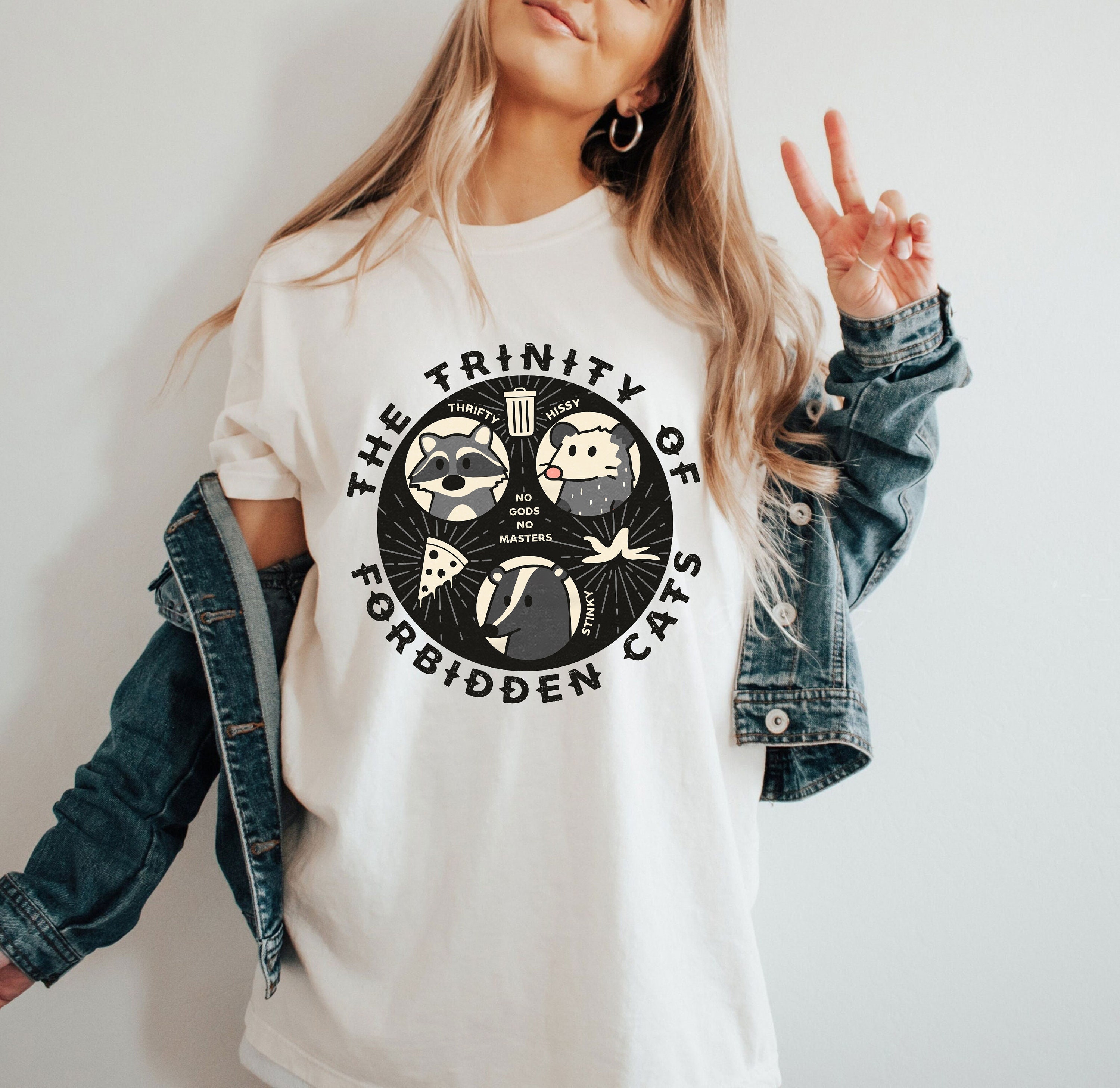 The Trinity of Forbidden Cats T-shirt Cute Wild Animal Skunk - Etsy