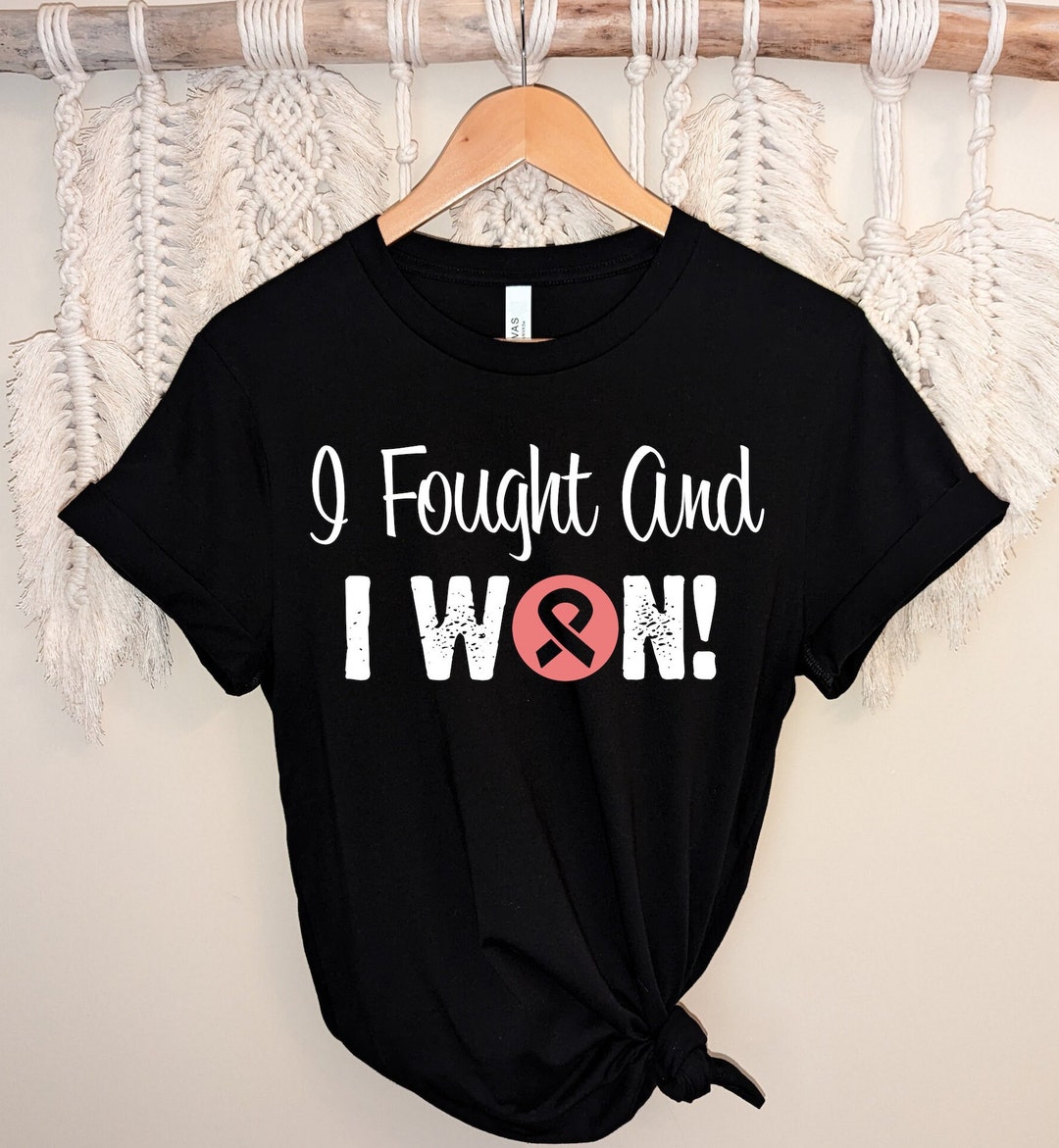 I Beat Breast Cancer T-shirt: Survivor Ribbon Gift - Etsy
