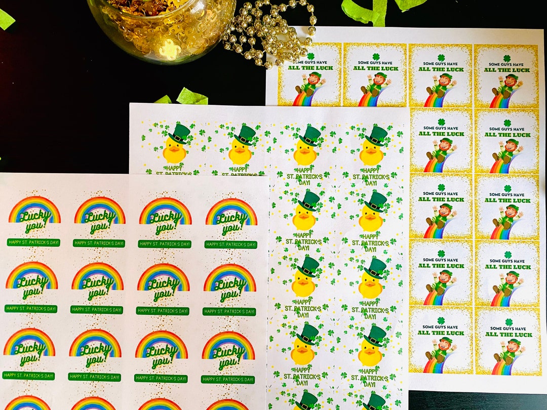 St. Patrick's Day Sticker Combo Pack Printable PDF Instant Download. 3 ...