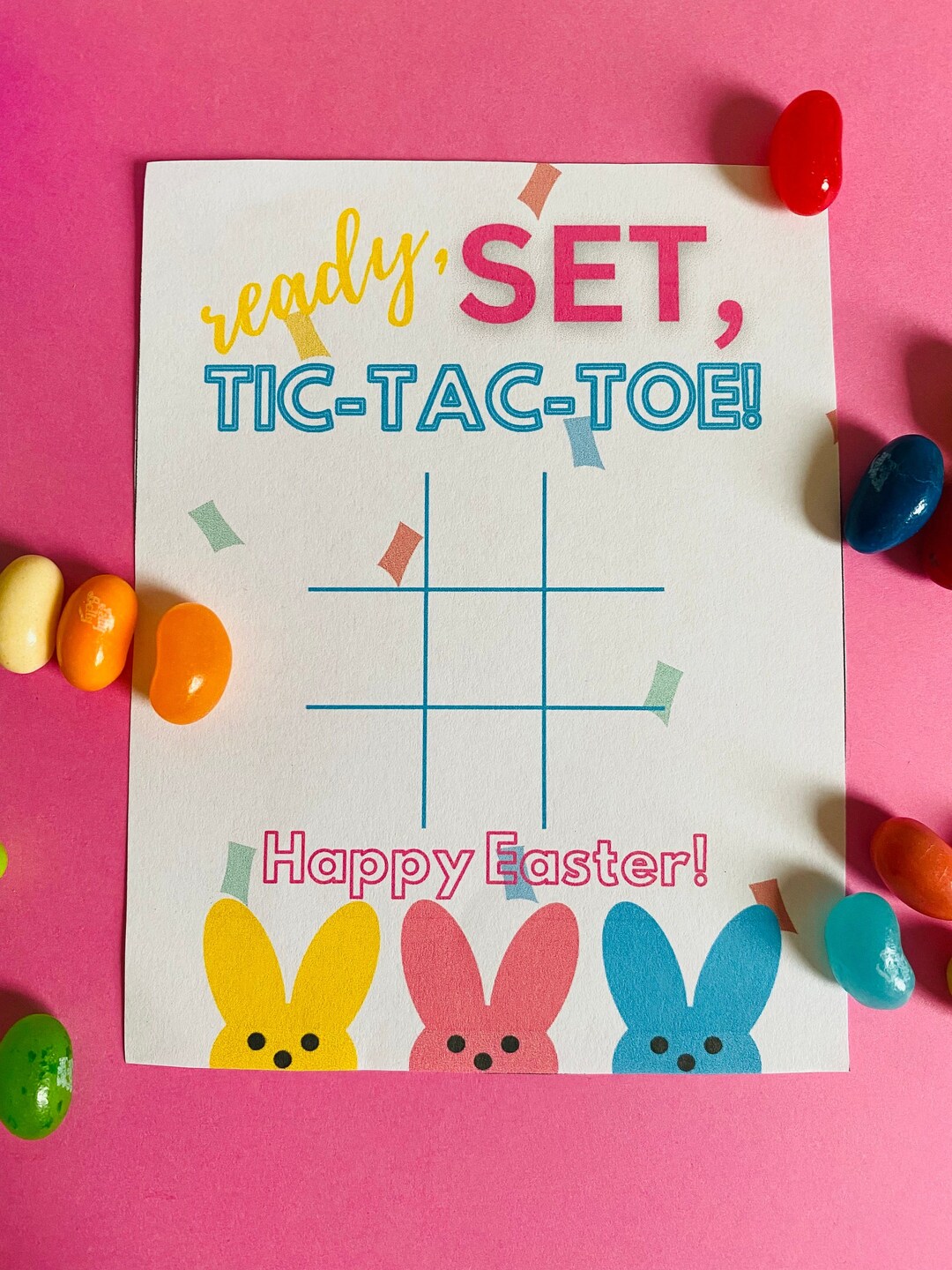 Easter Game Instant Download TIC Tac TOE Favor Candy Card for Has Four ...