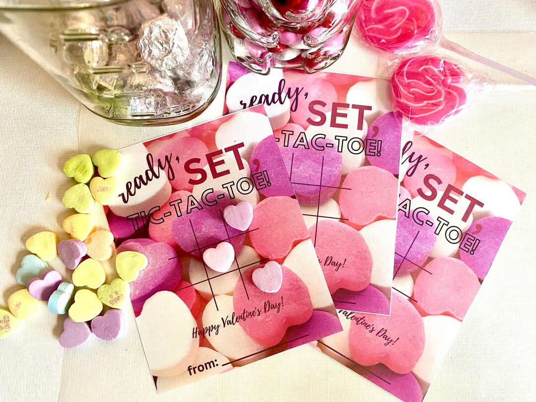 Valentines Day Printable PDF Instant Download TIC Tac TOE Conversation ...