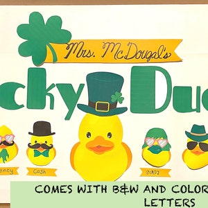 Lucky Ducks Bulletin Board or Classroom Door Printable PDF! Classroom ...