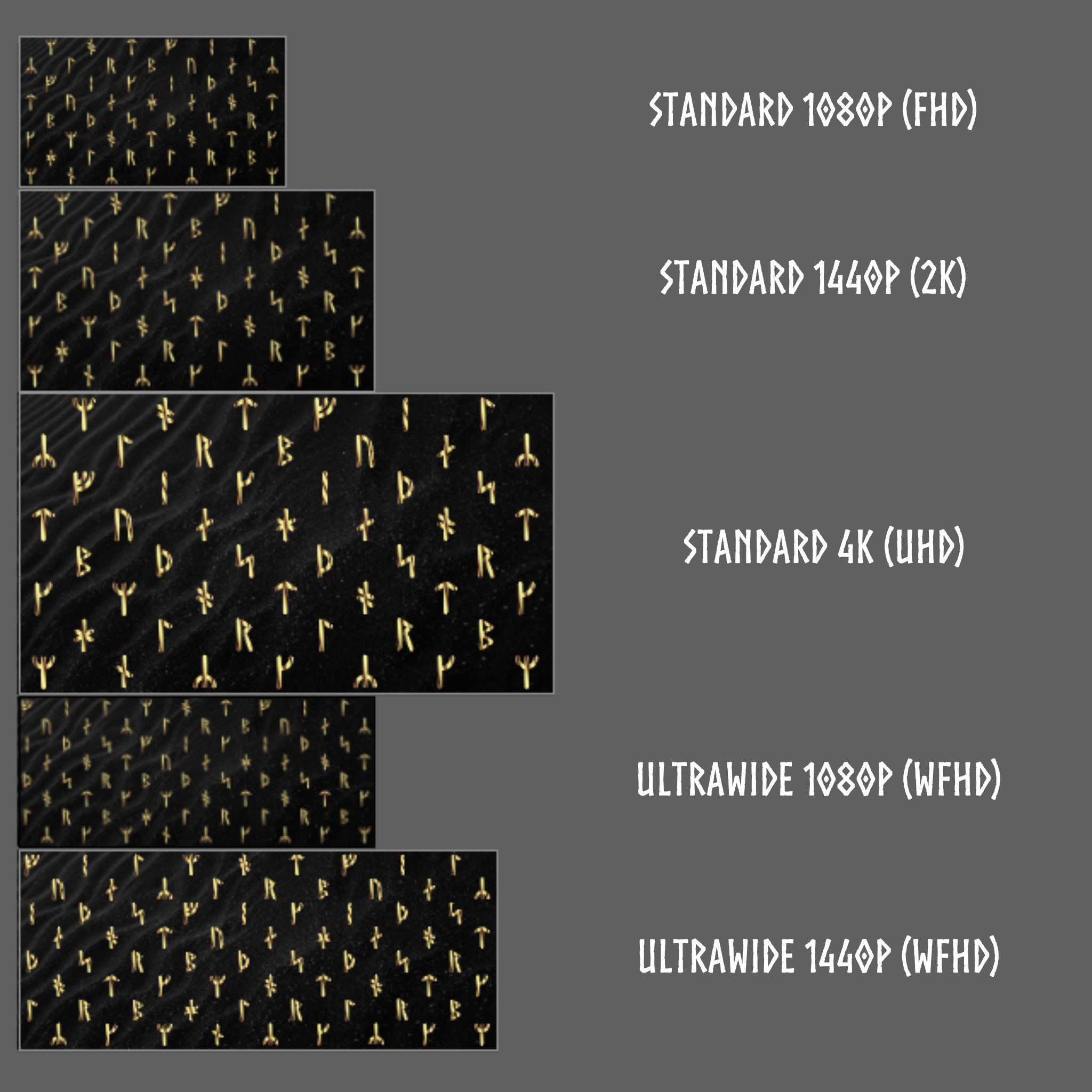 Younger Futhark Wallpaper, Runes Computer Screen Wallpaper, Viking ...