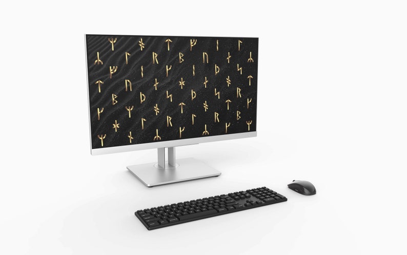Younger Futhark Wallpaper, Runes Computer Screen Wallpaper, Viking ...