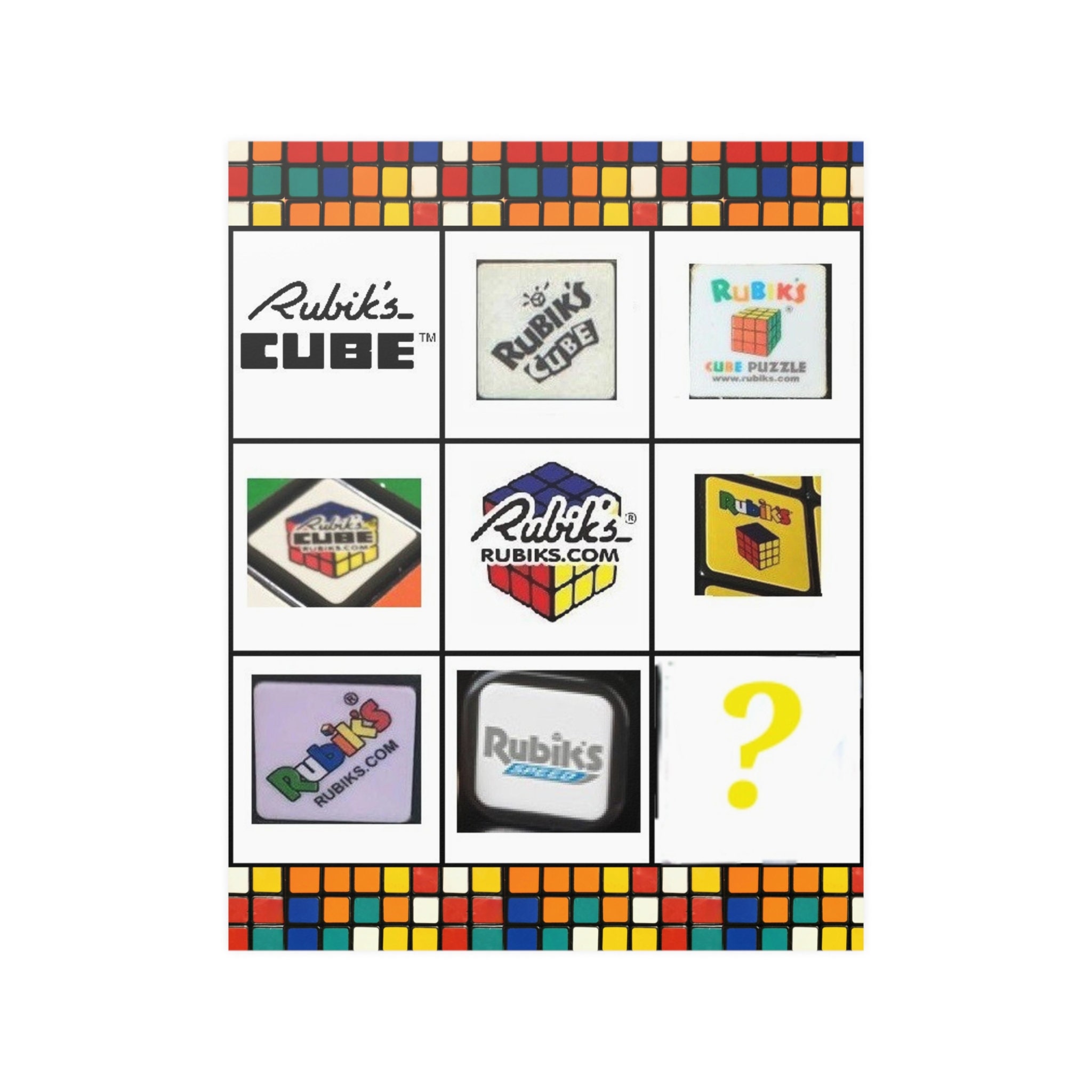 Rubiks Cube Logo History Posters - Etsy Australia