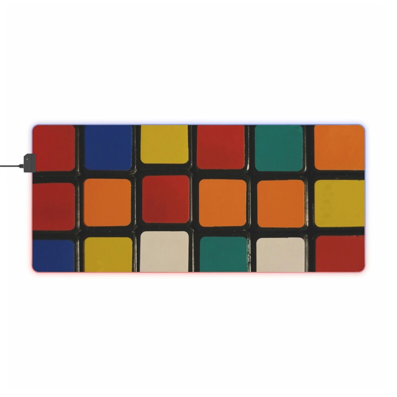 Rubiks LED Gaming Mouse Pad - Etsy