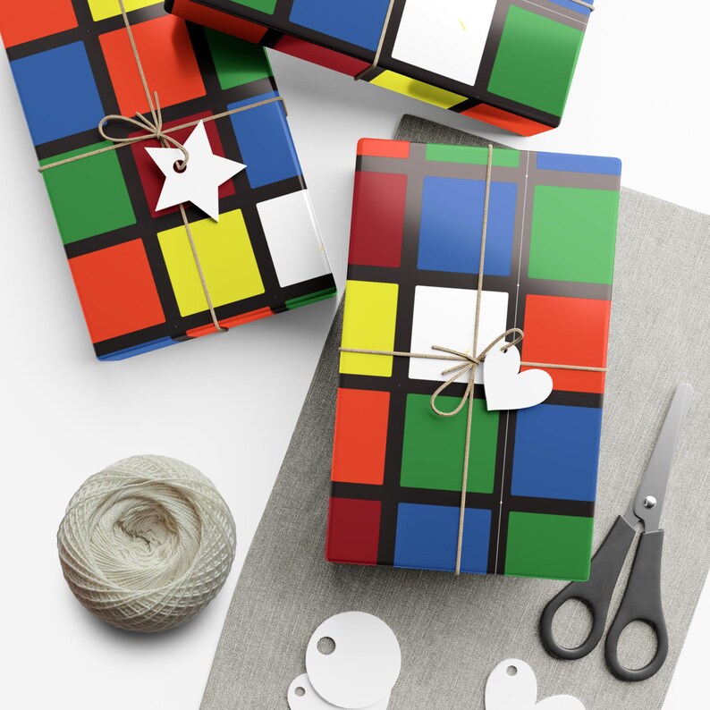 Rubiks Cubes Gift Wrap Papers - Etsy