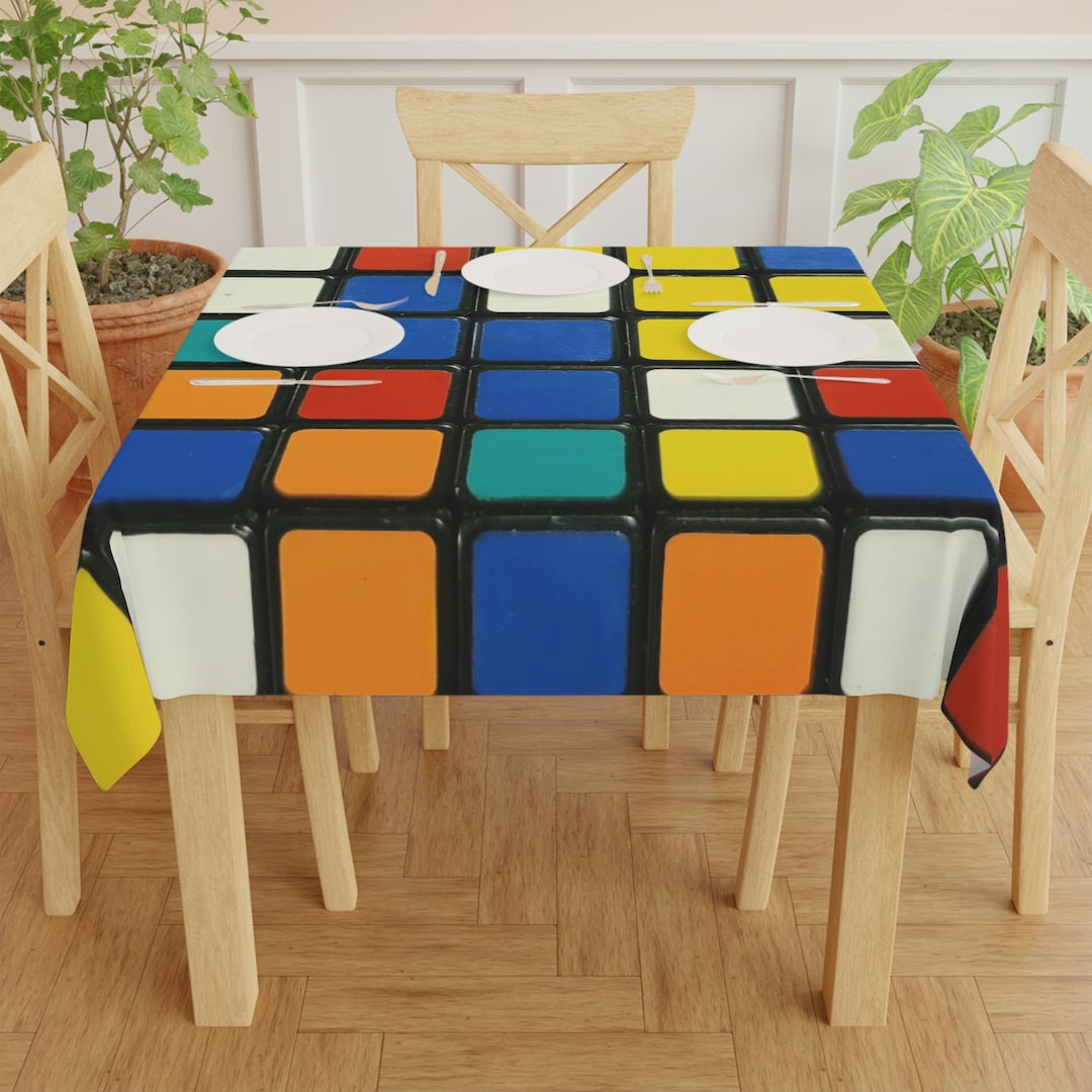 Rubiks Cube Tablecloth - Etsy Australia