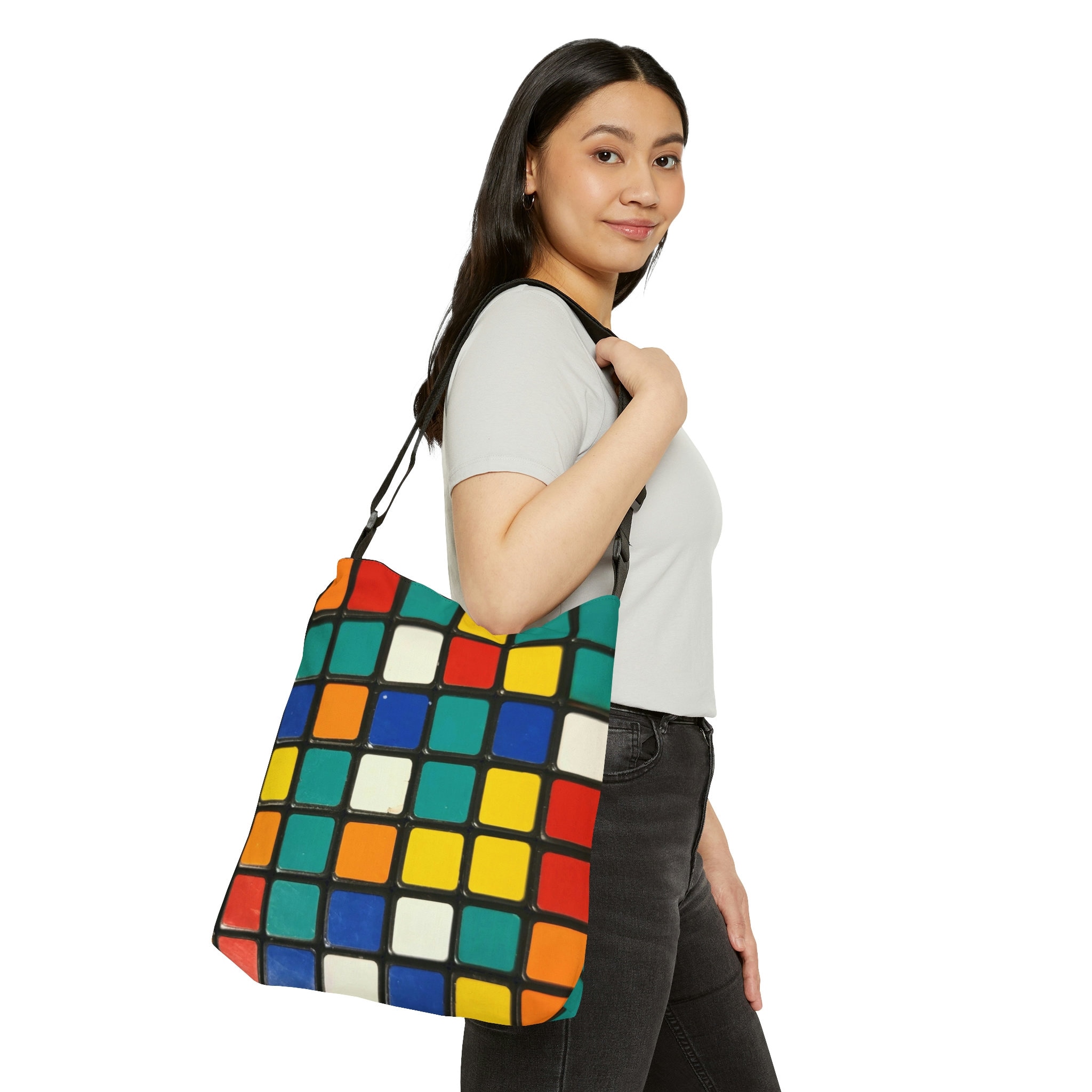 Rubiks Cube Adjustable Tote Bag Rubiks Cube Bag Tote Bag Rubiks Cube ...