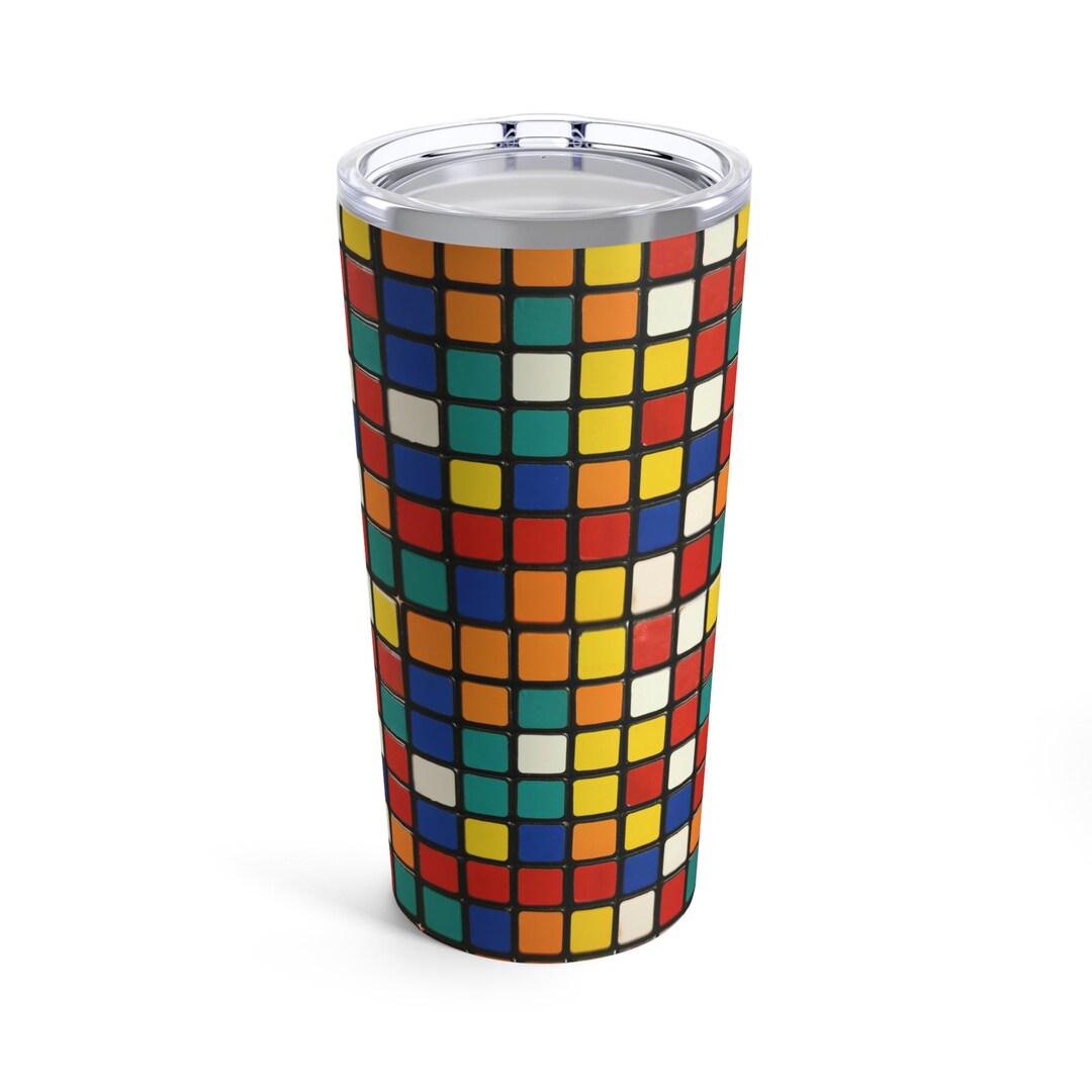 Rubik's Cube Tumbler: 20oz Stainless Steel Travel Cup - Etsy