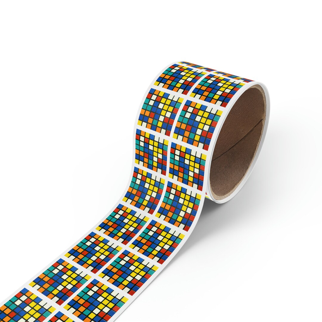 Rubiks Square Sticker Label Rolls - Etsy