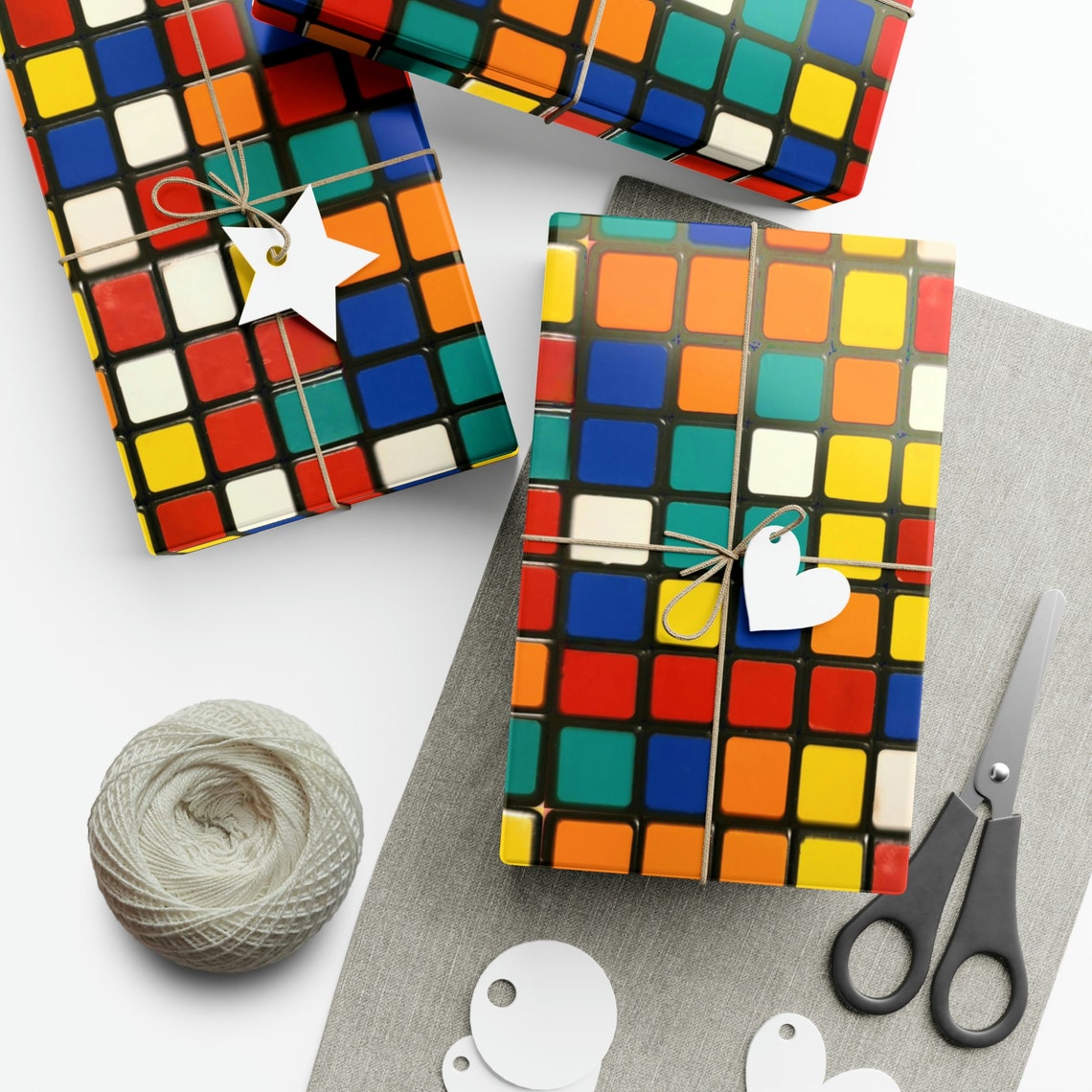 Rubiks Cube Gift Wrap Paper - Etsy