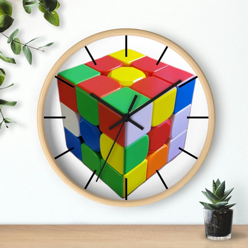 Unsolved Rubiks Wall Clock - Etsy