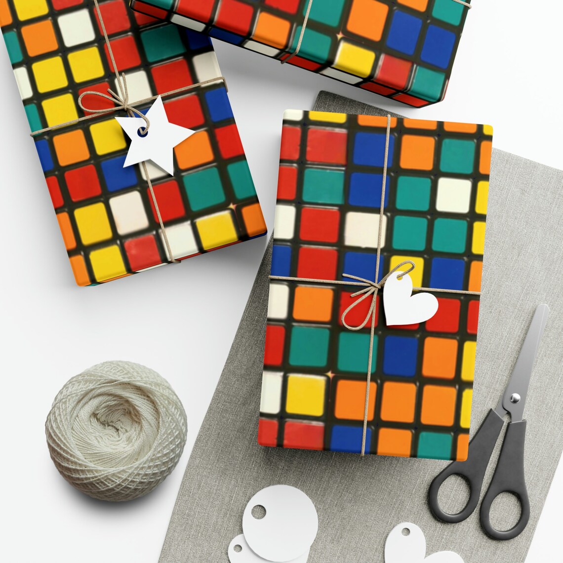 Rubiks Cube Gift Wrap Paper - Etsy