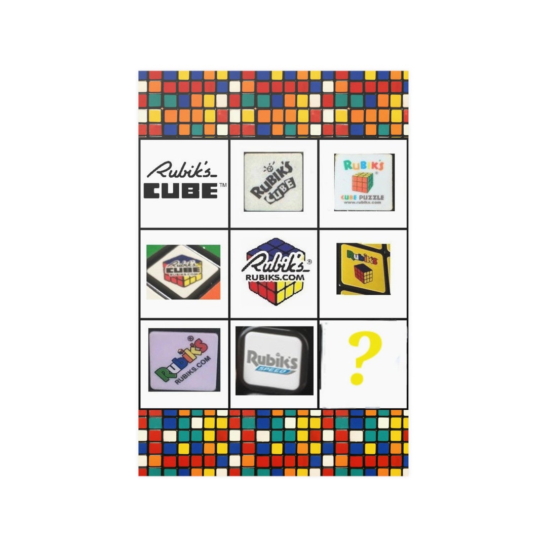 Rubiks Cube Logo History Posters - Etsy Australia