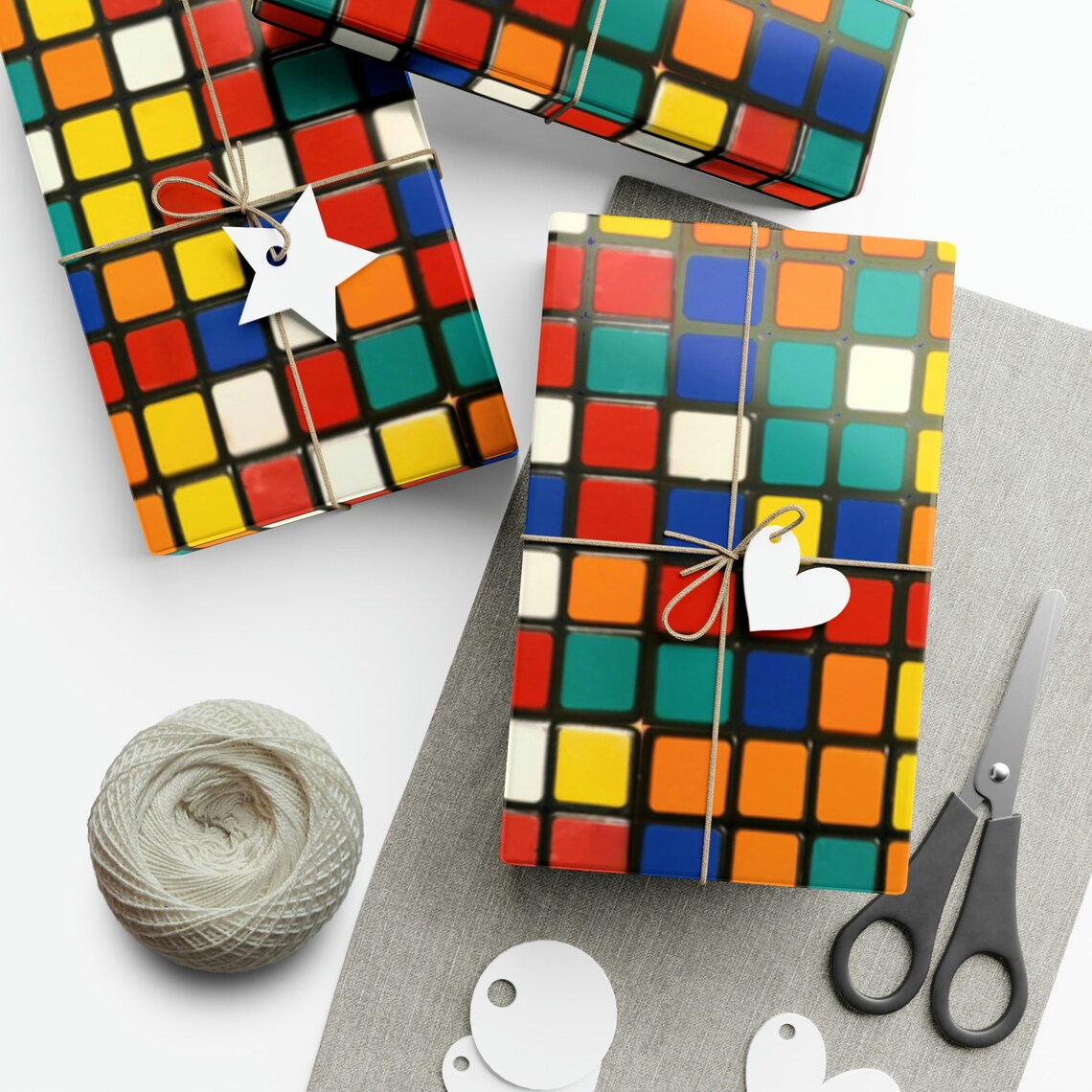 Rubiks Cube Gift Wrap Paper - Etsy