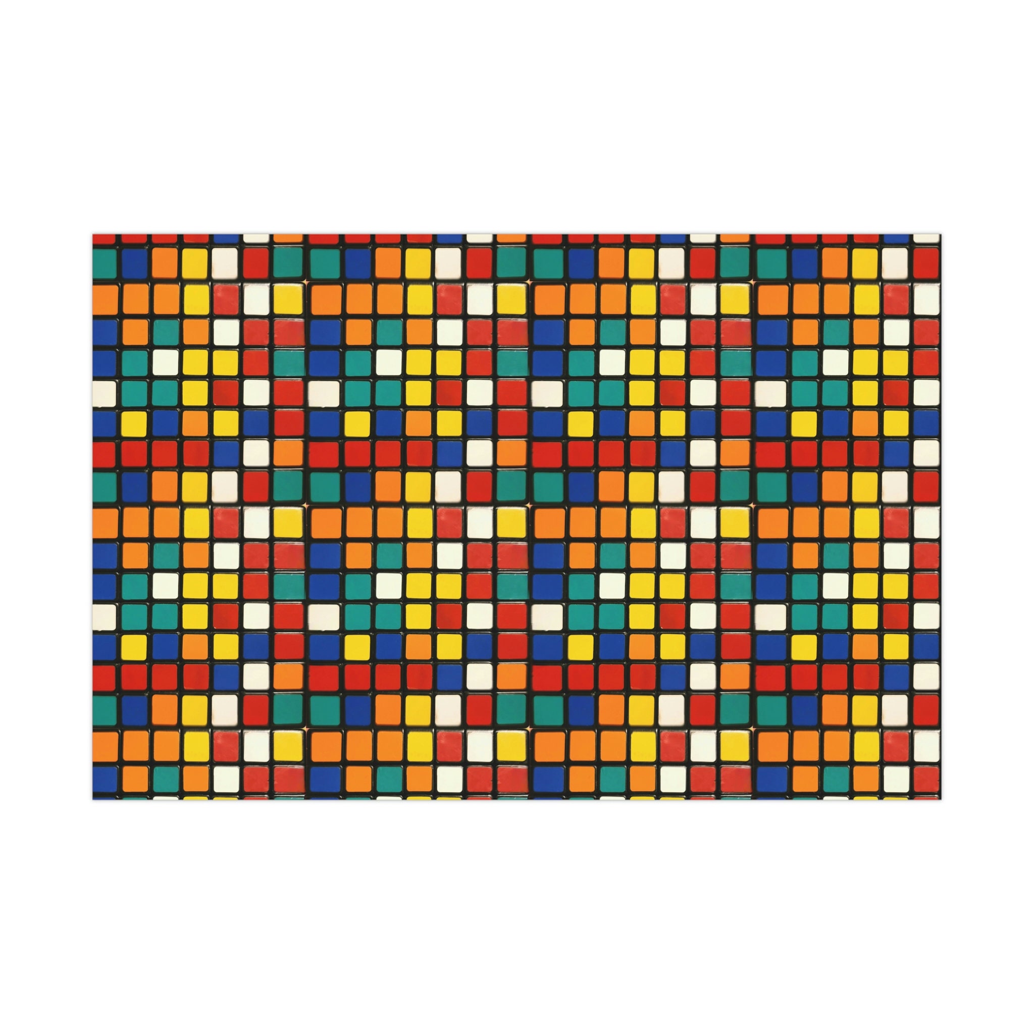 Rubiks Cube Gift Wrap Paper - Etsy