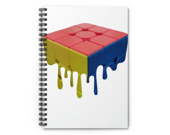 Rubik's Cube Notebook Spiral, Ruled Line, Journal, Lined Paper, School ...