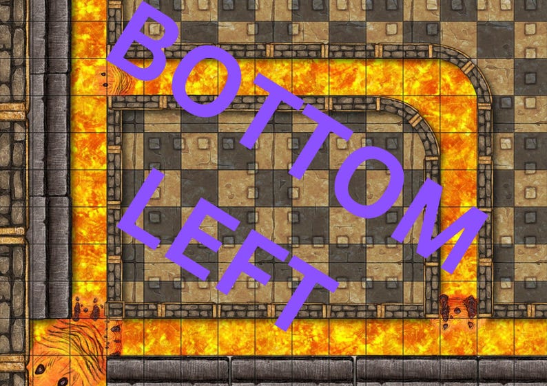 Dungeon and Dragons DND Battle Encounter Grid Map | Printable A3 ...