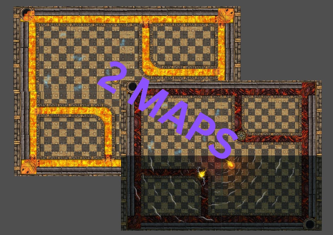 Dungeon and Dragons DND Battle Encounter Grid Map | Printable A3 ...