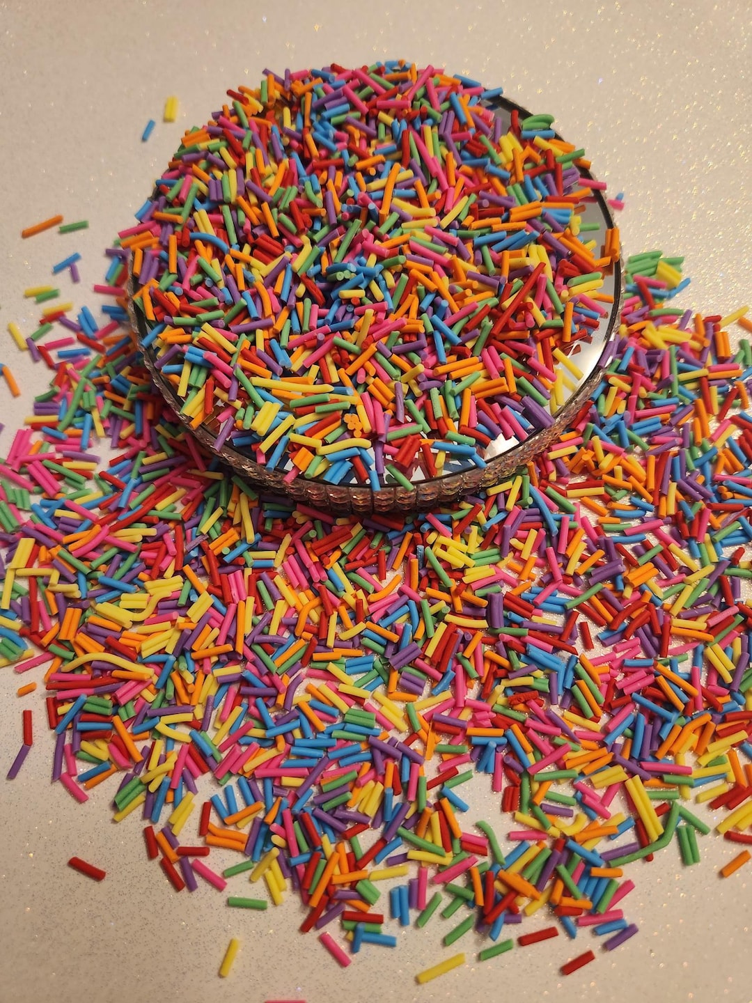 Fake Sprinkles - Rainbow Cupcake Sprinkles - Use With Slime, Lip Gloss ...