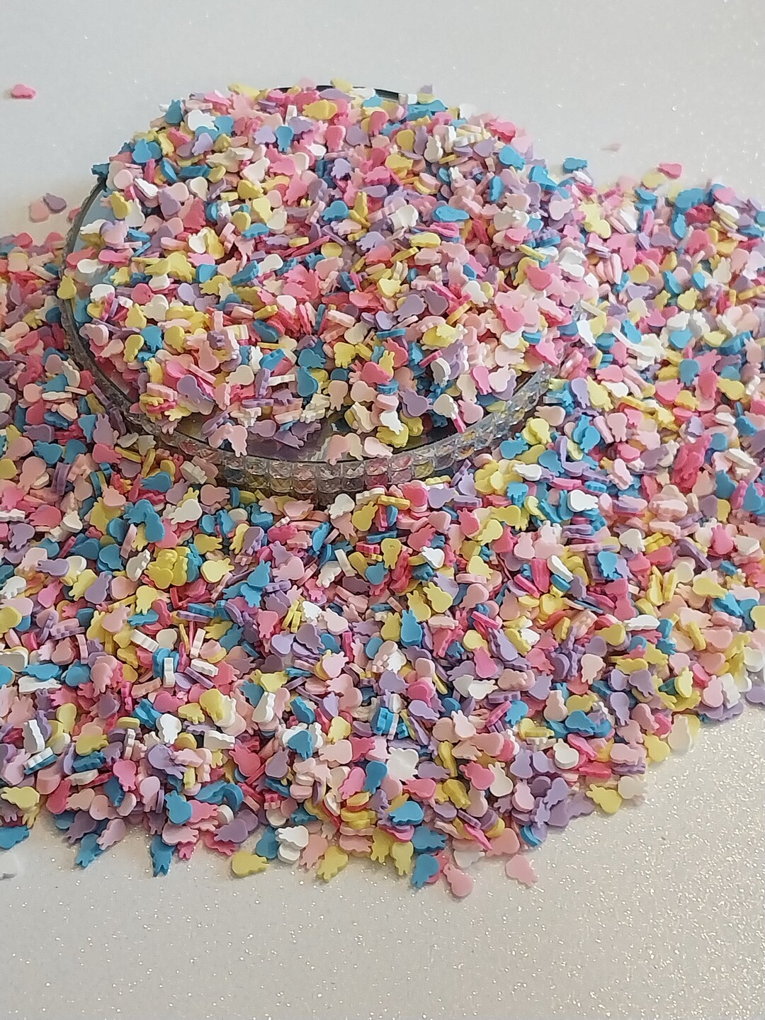 Fake Sprinkles - Peeps Bunnies- Use With Slime, Lip Gloss, Nail Designs ...