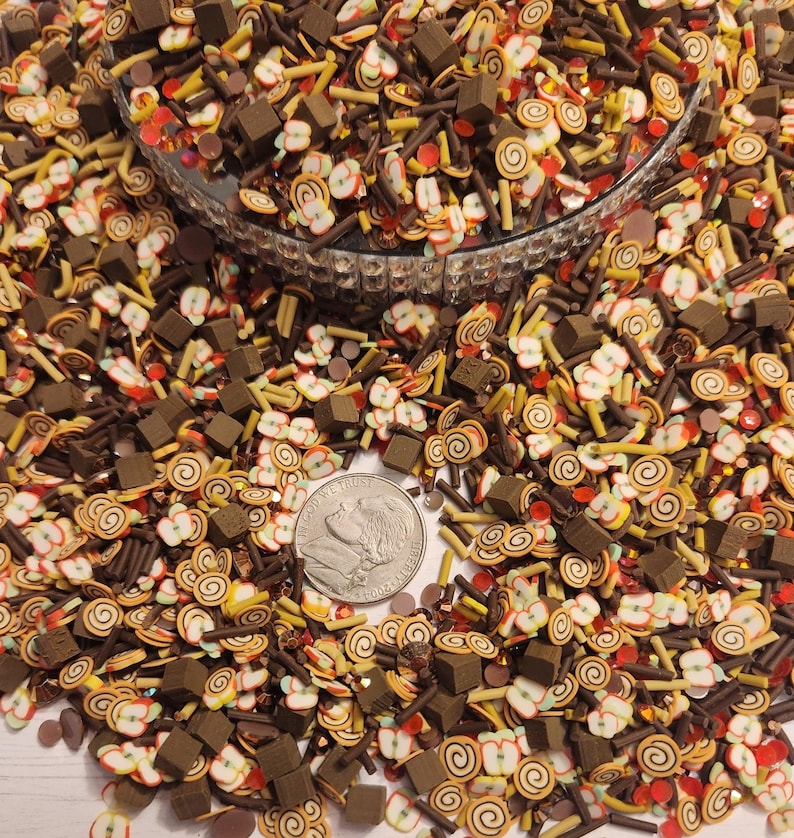 Fake Sprinkles - Chocolate Apples and Cinnamon Rolls - Use With Slime ...