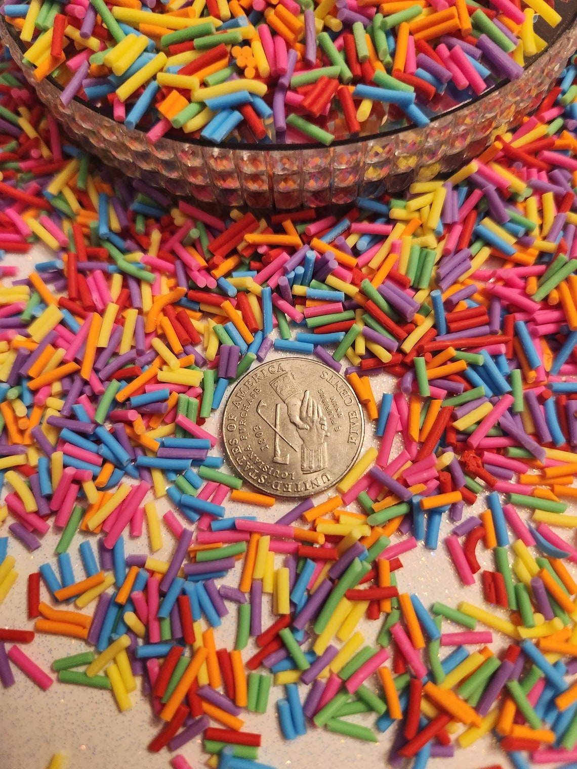 Fake Sprinkles - Rainbow Cupcake Sprinkles - Use With Slime, Lip Gloss ...